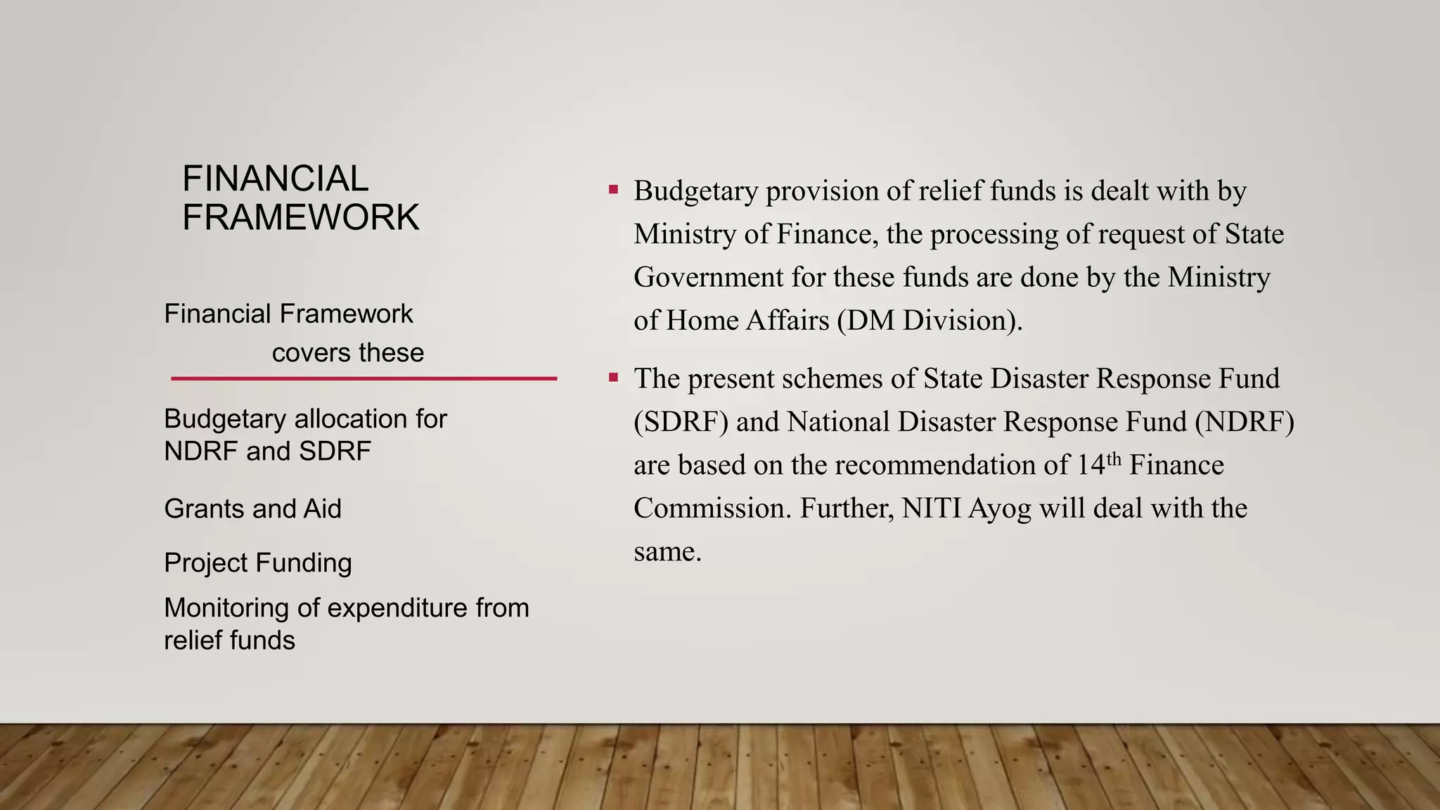 National disaster management framework 2005 | PPTX