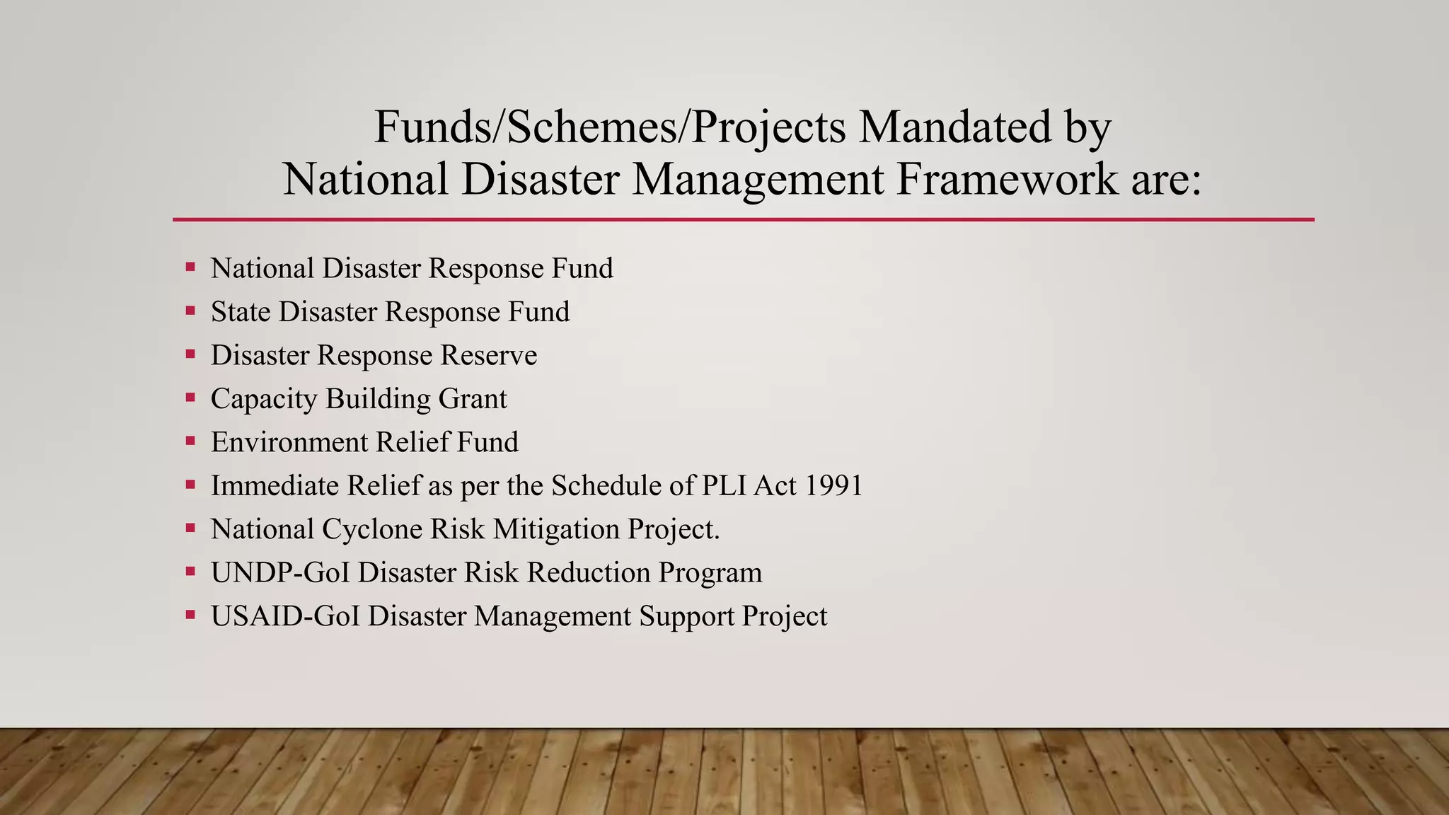 National disaster management framework 2005 | PPTX