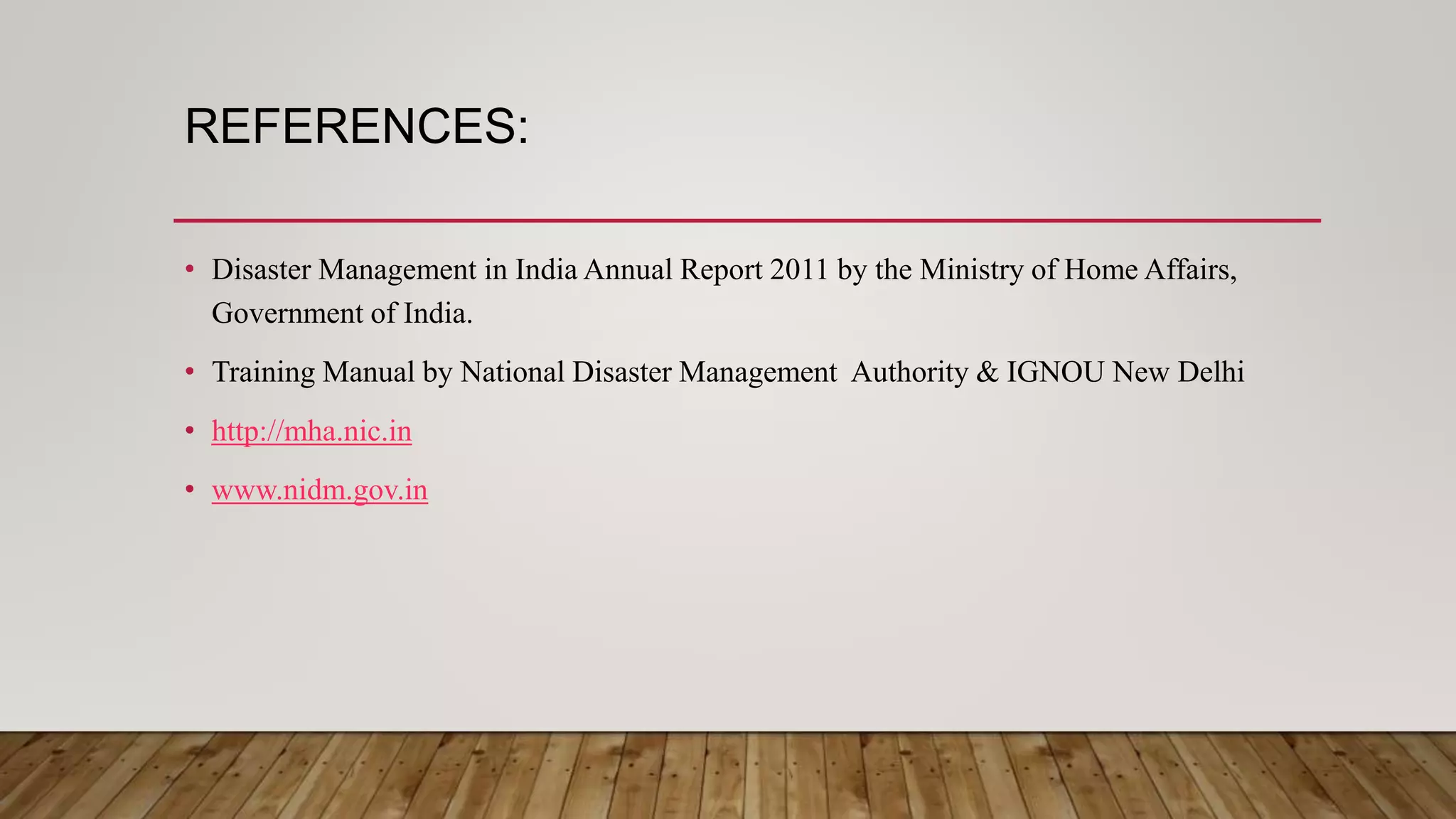 National disaster management framework 2005 | PPTX