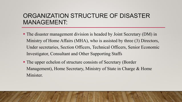 National disaster management framework 2005 | PPTX