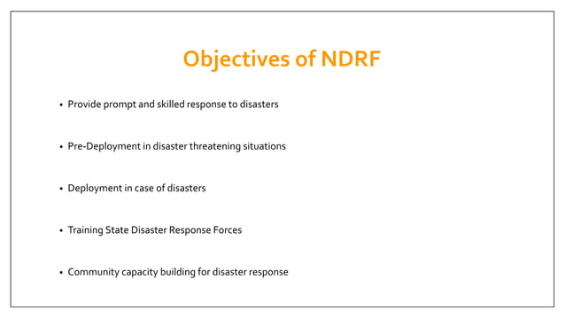 National Disaster Response Force.pptx | Disasters