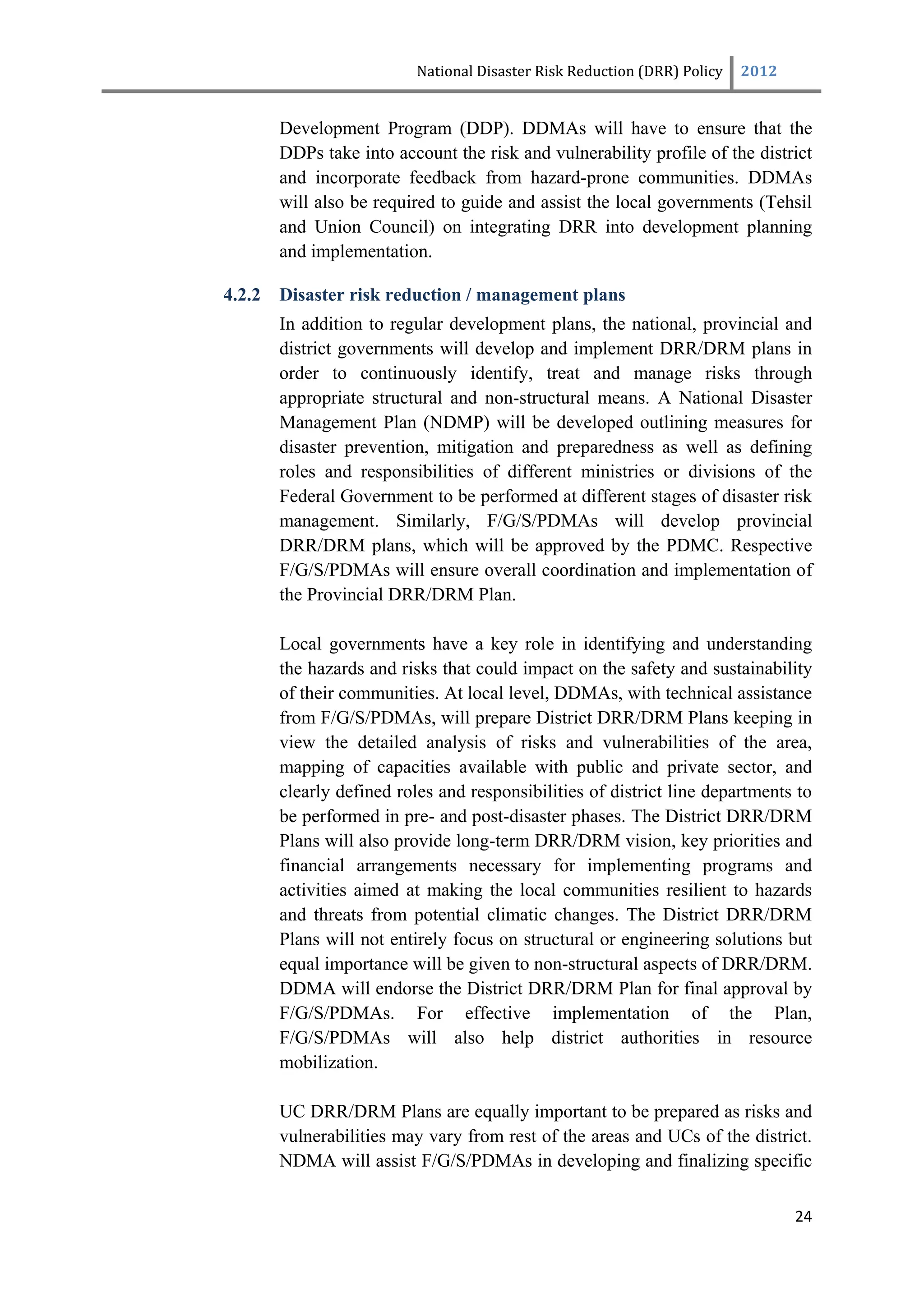 National Disaster Risk Reduction Policy 2012.pdf