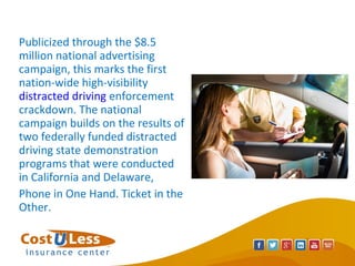 National Distracted Driving Enforcement Campaign Launches | PPT