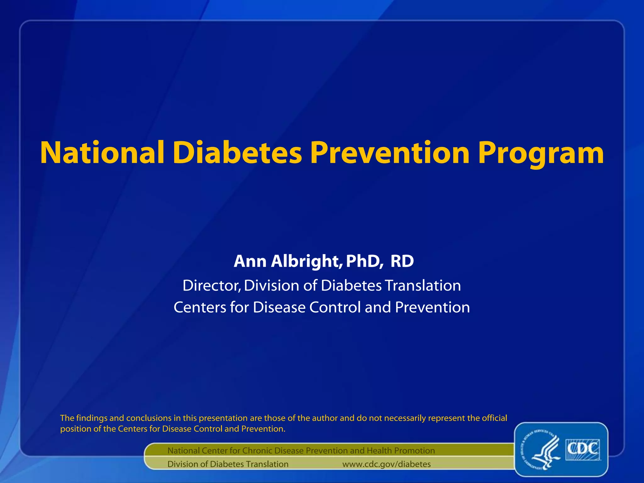 The National Diabetes Prevention Program (National DPP) Training ...