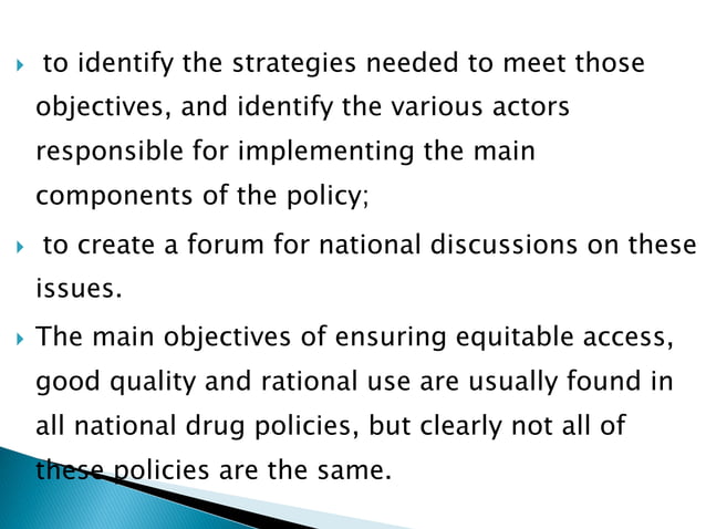 National drug policy.update | PDF
