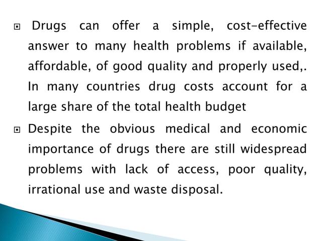 National drug policy.update | PDF