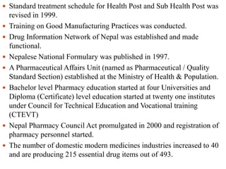 National drug policy of Nepal | PPTX
