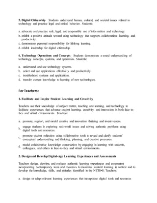 National educational technology standards for students and teachers web ...