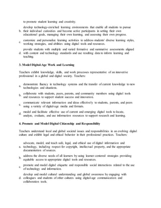 National educational technology standards for students and teachers web ...