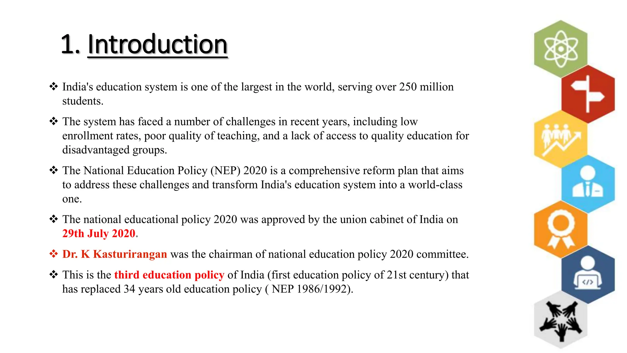 National Education Policy in india 2020 | PPTX