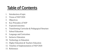National Education Policy in india 2020 | PPTX