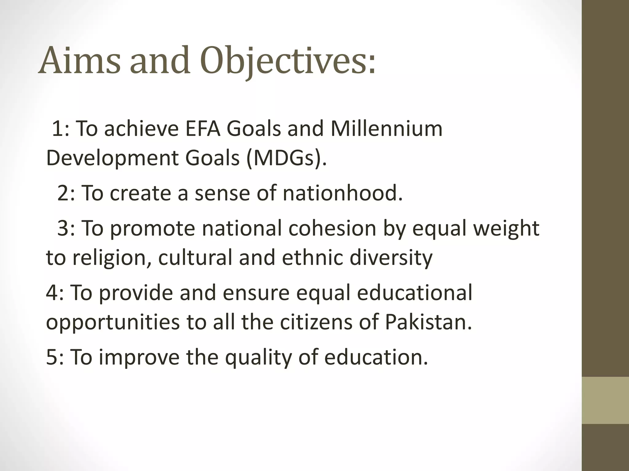 National education policy 2009 | PPTX