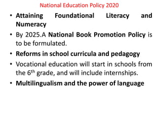 National education policy 2020 | PPTX