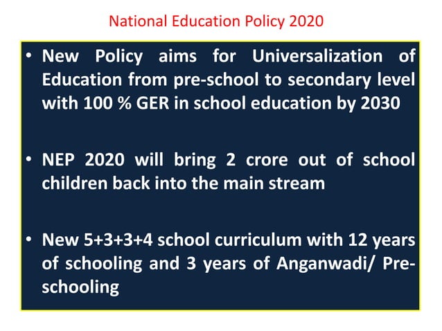 National education policy 2020 | PPTX