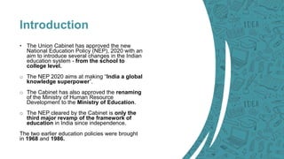 Explained: National Education Policy 2020 | PPTX