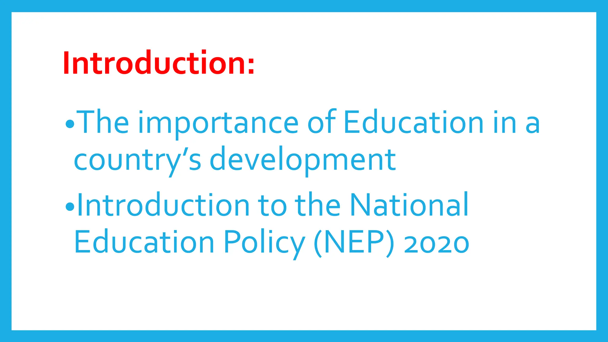 National Education Policy 2020 - By: AMIT KUMAR YADAV | PPTX