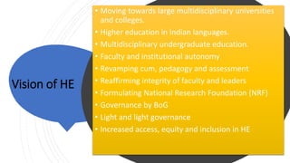 National Education Policy 2020 & Higher Education | PPTX