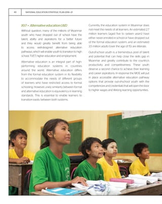 National Education Strategic plan 2016-21 Summary and Dr Thein Lwin ...
