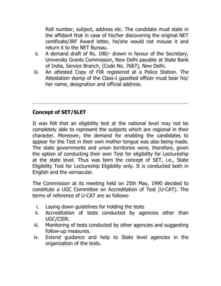 National Eligibility Test | DOC