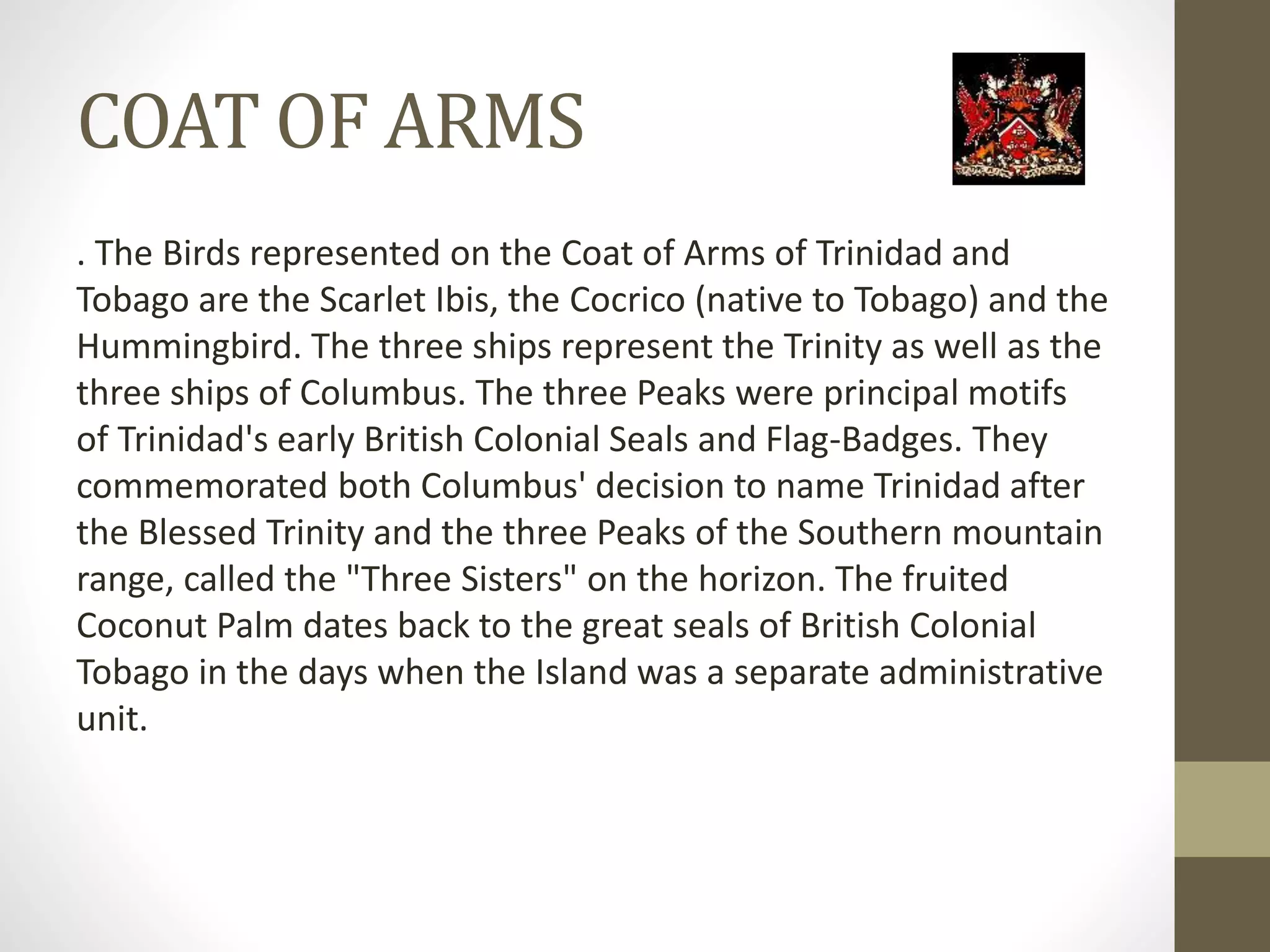 National emblems of trinidad and tobago | PPTX