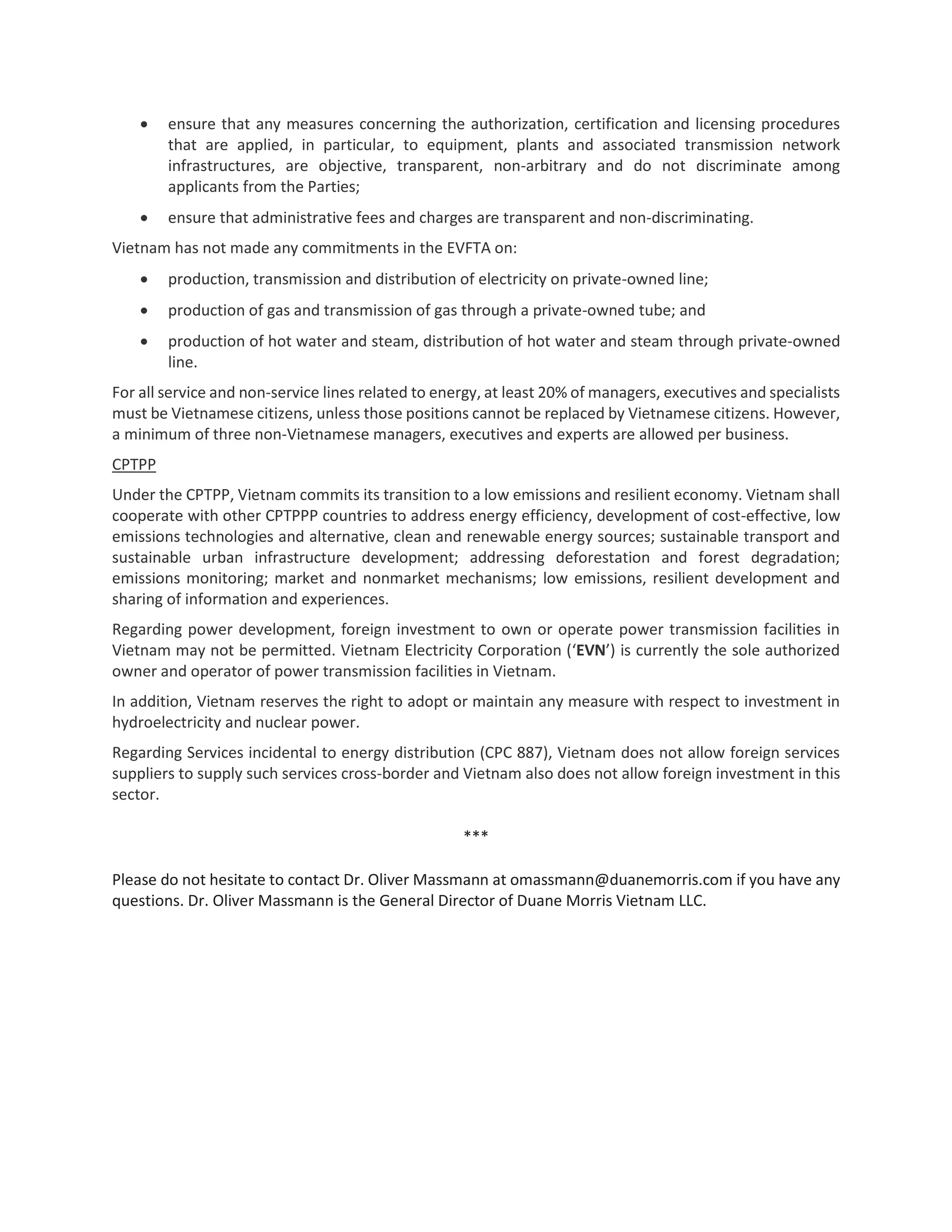 VIETNAM - ENERGY MASTER PLAN 2021 - 2030 WITH BACKUP BY CPTPP and ...