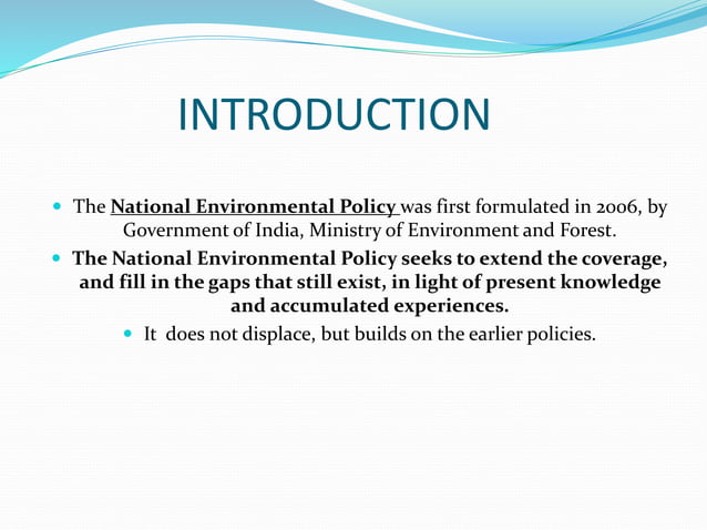 National environmental policy, 2006 | PPTX | Environmental Services ...