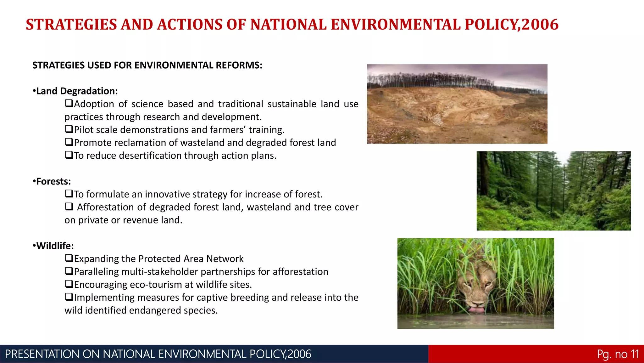 National environmental policy, 2006 | PPTX