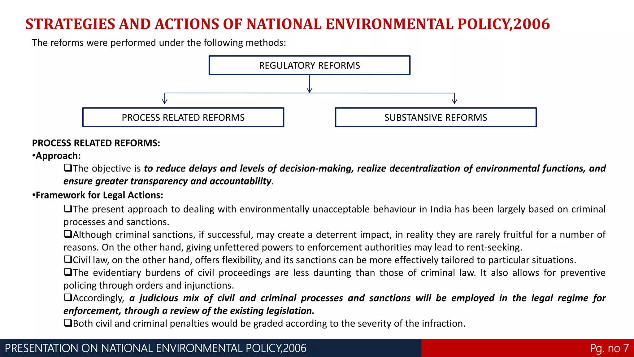 National environmental policy, 2006 | PPTX