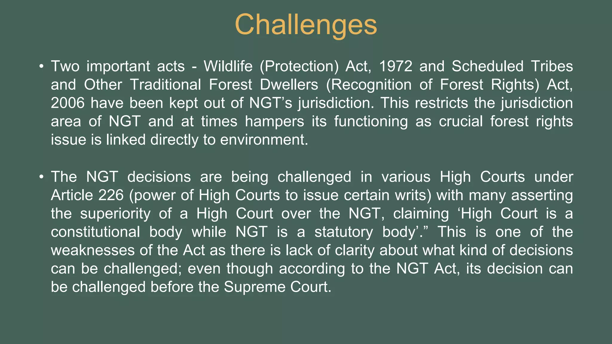 National environment tribunal act | PPTX