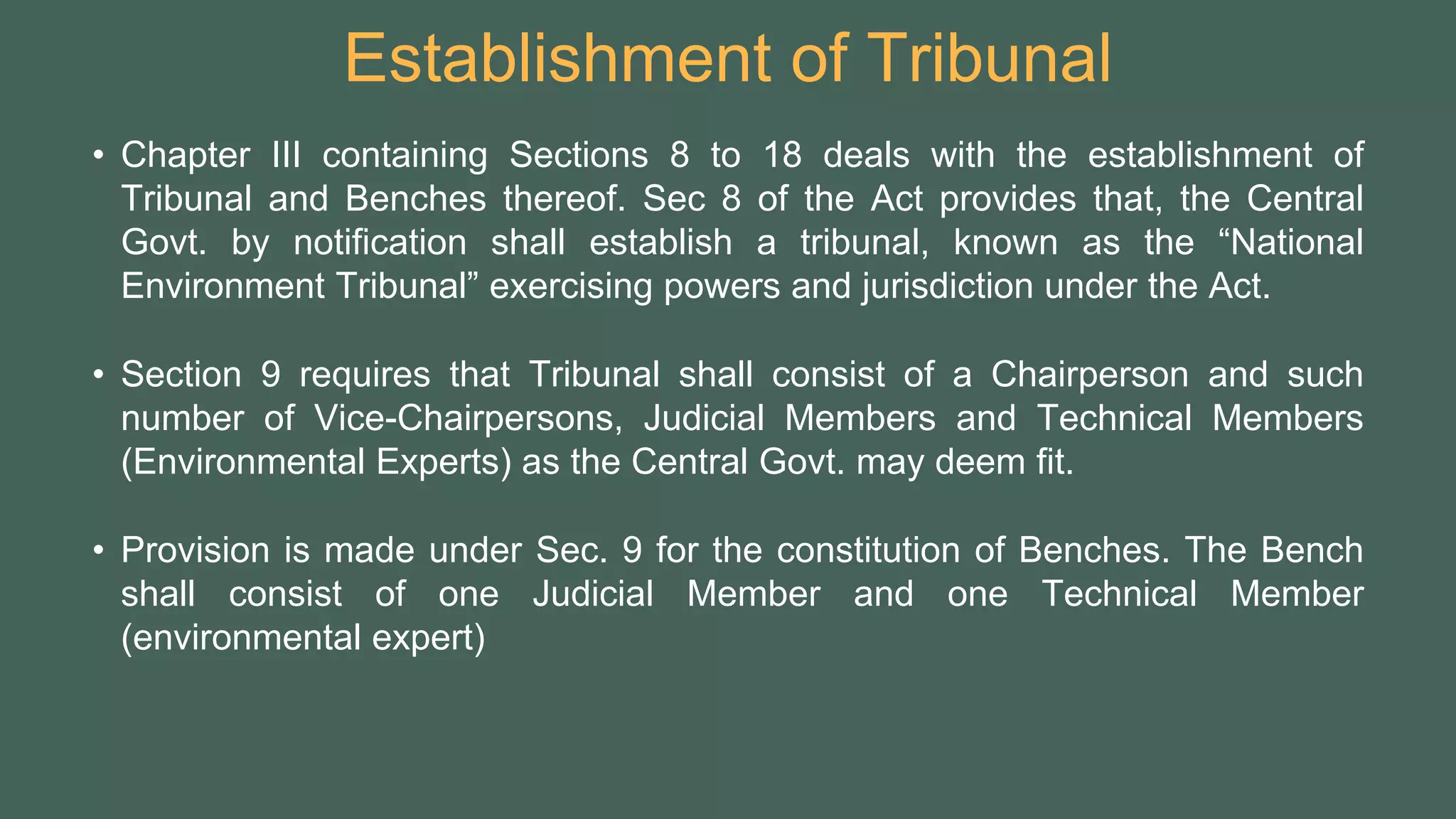 National environment tribunal act | PPTX