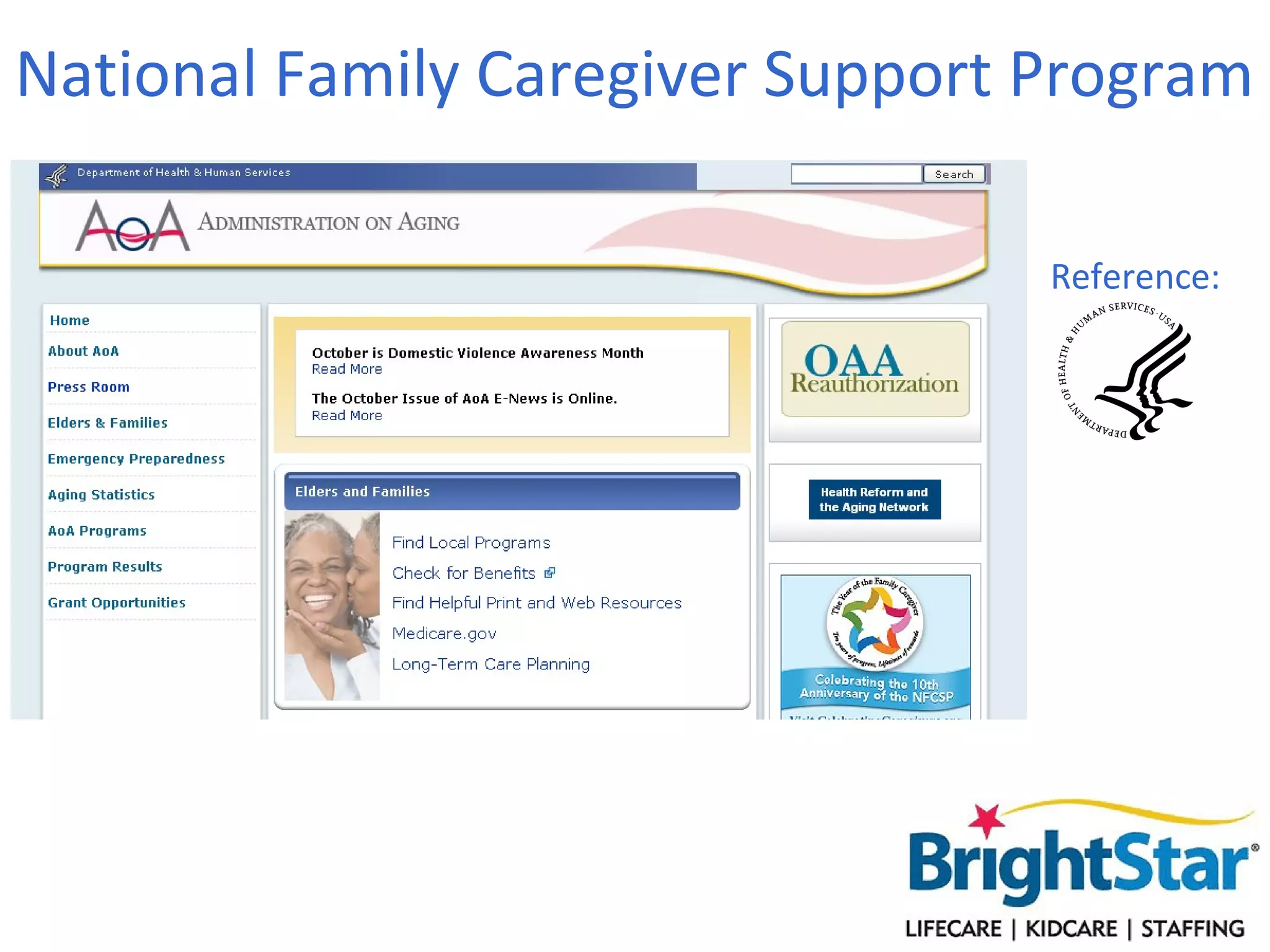 National Family Caregiver Support Program | PPT