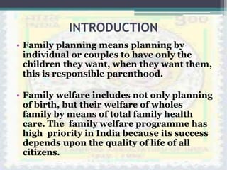 National family planning programme india | PPTX