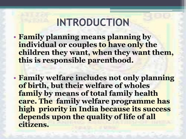 National family planning programme india | PPTX