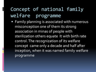 National family welfare programme | PPTX