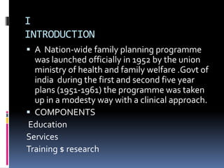 National family welfare programme | PPTX