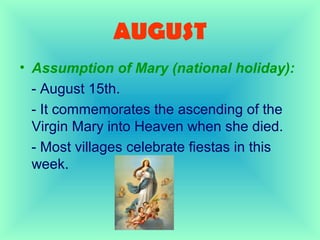 National festivals in Spain | PPT