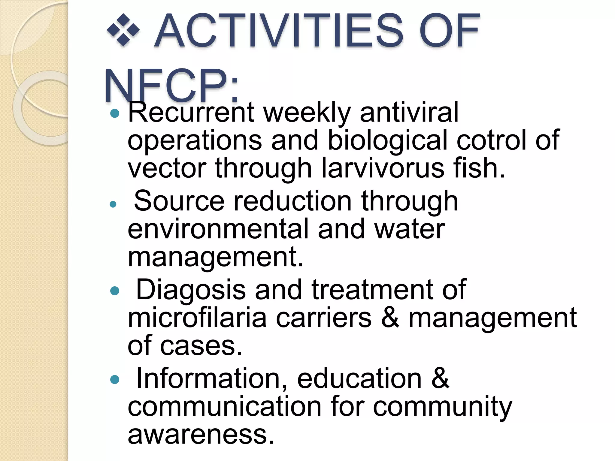 National filaria control programme | PPTX