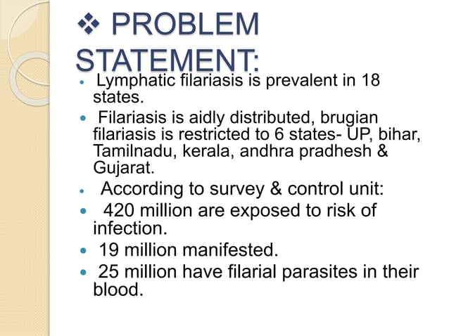 National filaria control programme | PPTX | Infectious Diseases ...