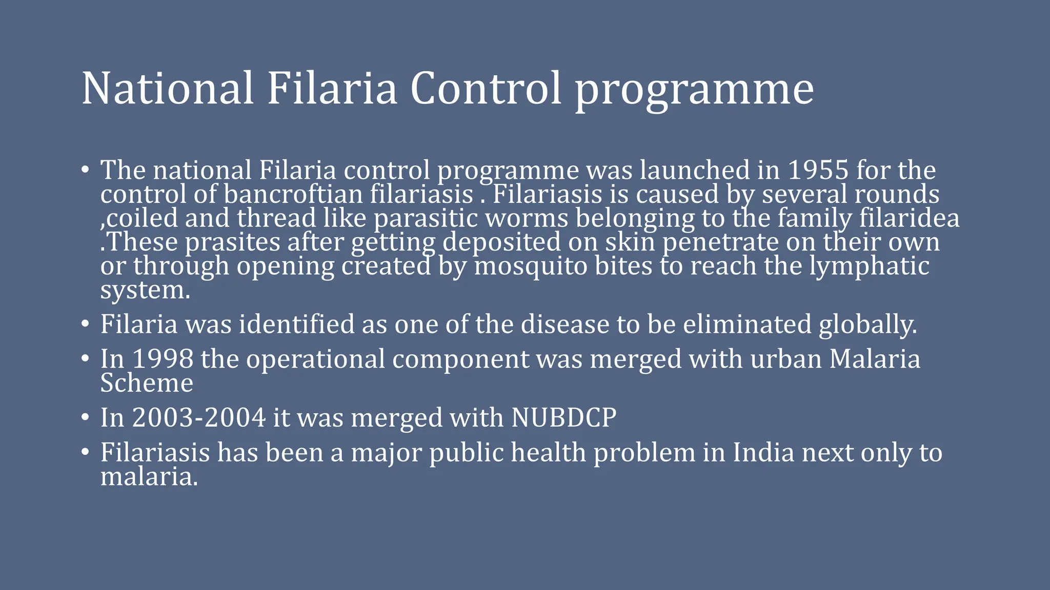 national Filaria control programme .pptx