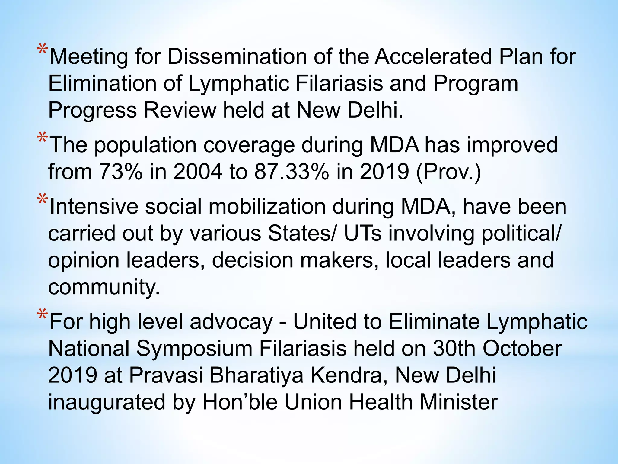National filarial control programme | PPTX