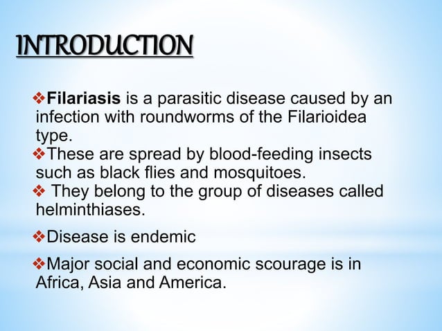 National filarial control programme | PPTX | Infectious Diseases ...