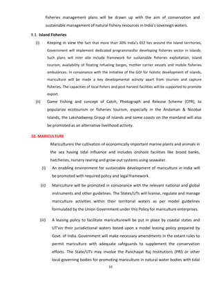 National fisheries policy_2020 | PDF