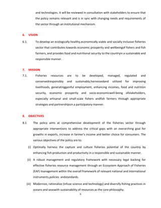 National fisheries policy_2020 | PDF