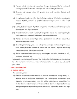 National fisheries policy_2020 | PDF