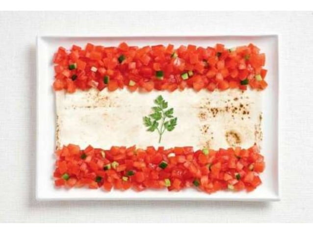 National flags made of local foods | PPTX