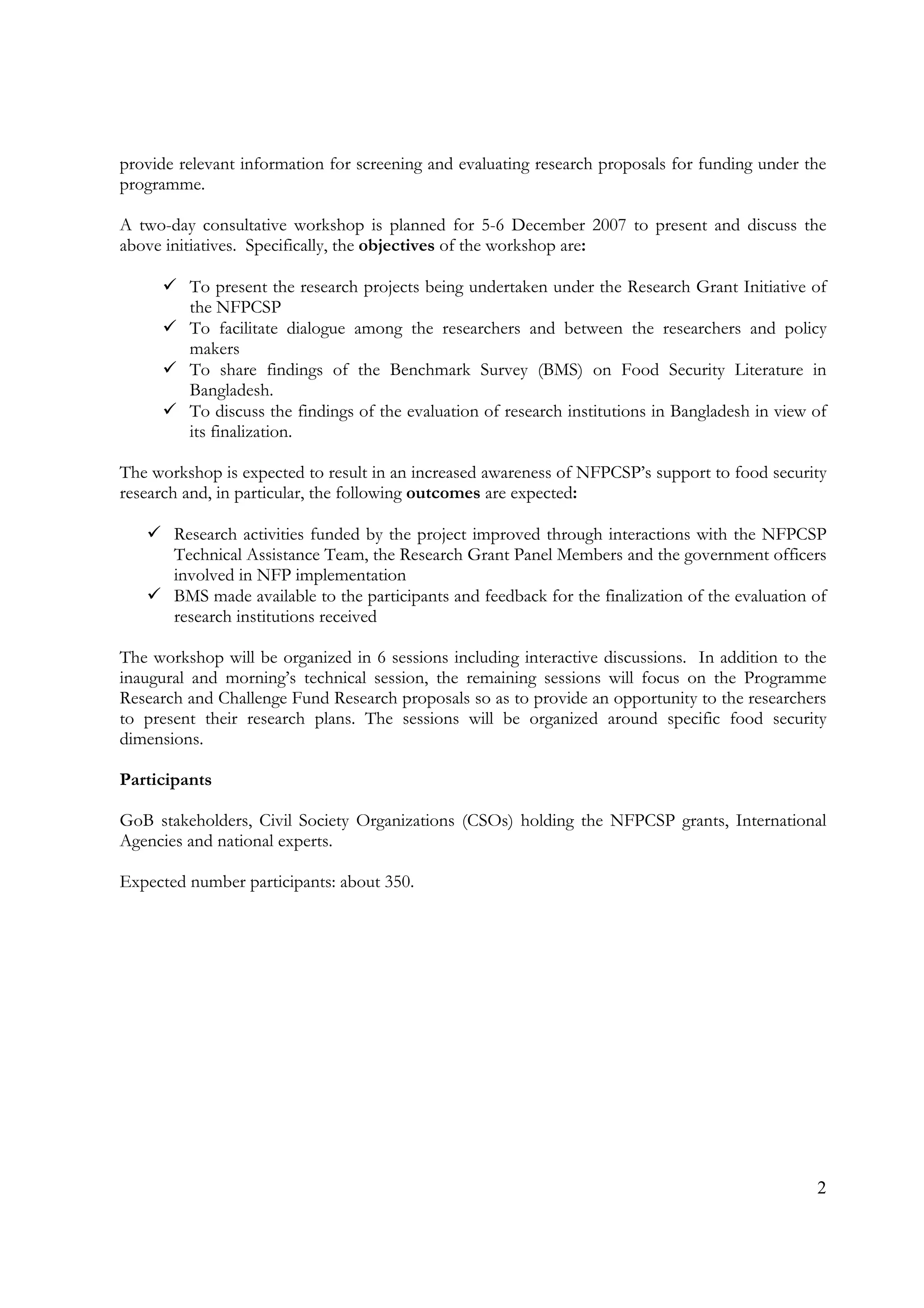 National food policy capacity strengthening programme | PDF