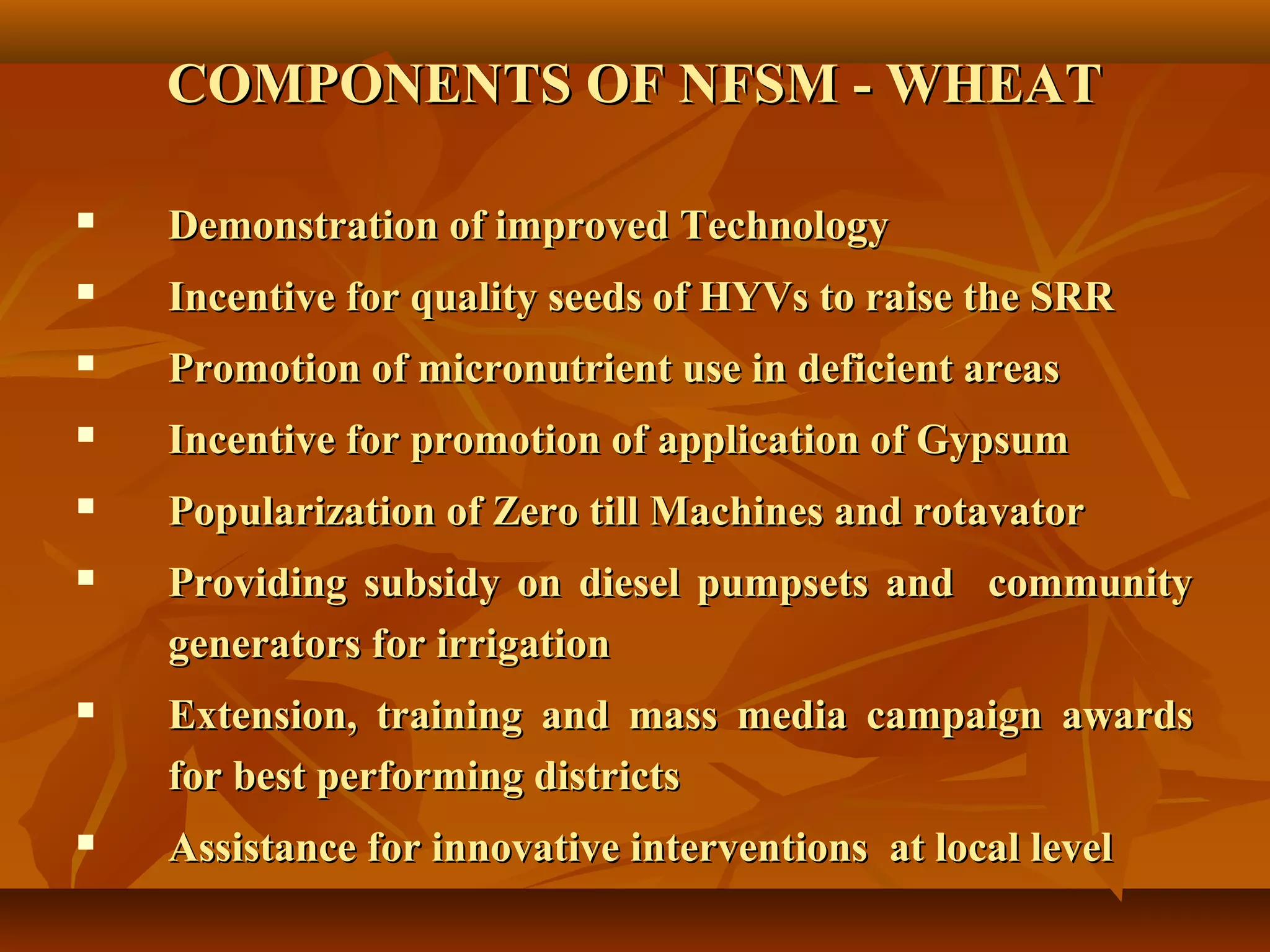 National food sequrity mission | PPT