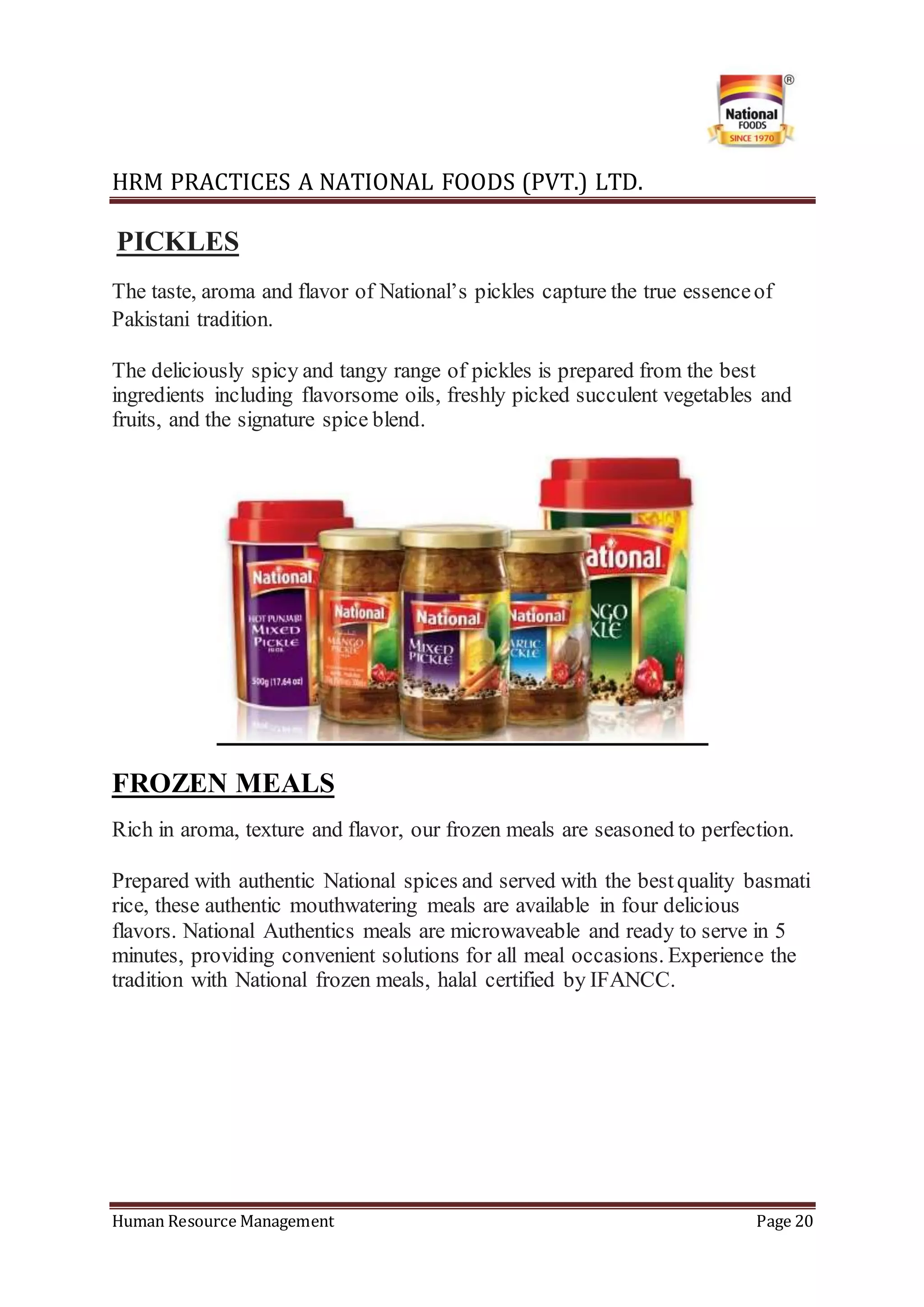 National foods pakistan report | DOCX