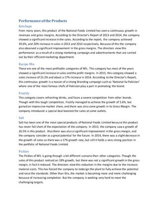 National foods, Financial Management Report | DOCX