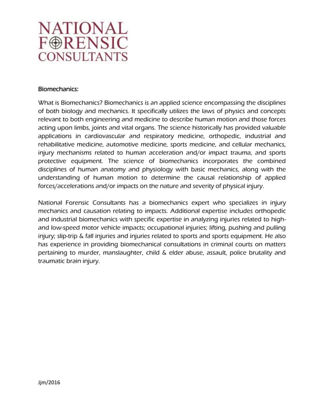 Non Traditional Experts from National Forensic Consultants | PDF ...